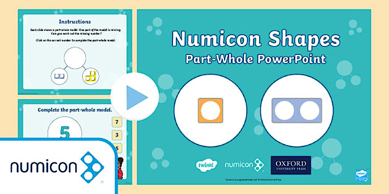👉 Part-Whole Model Numicon Shape Addition to 10 PowerPoint